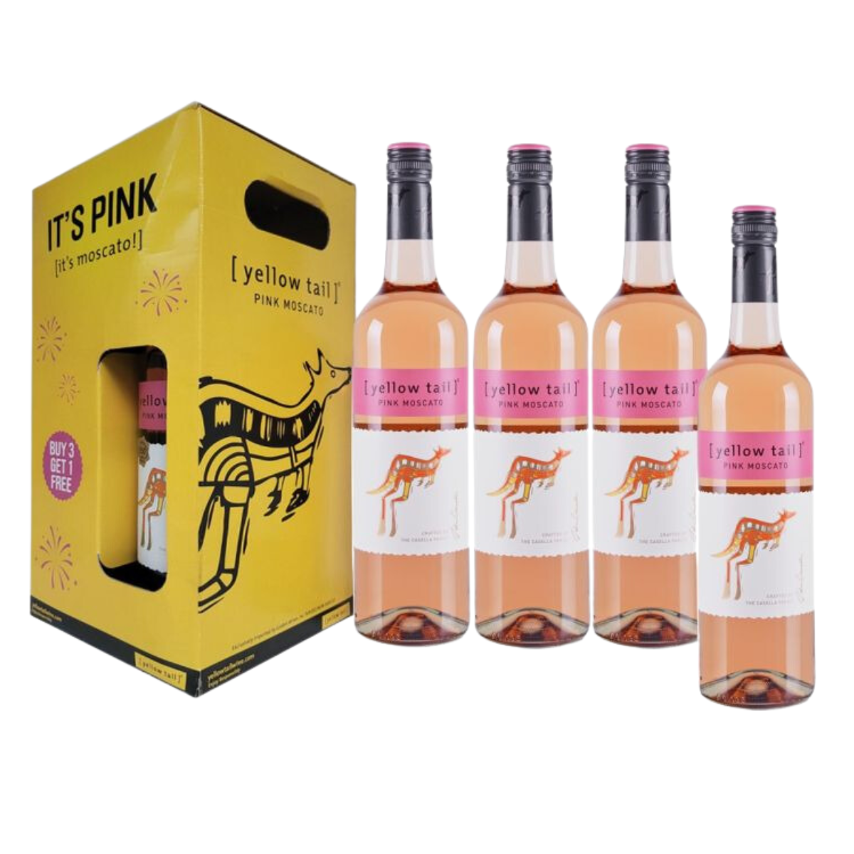 Yellow Tail Pink Moscato 750ml 3+1 Bundle| Happyhour.ph| Sweet Pink ...
