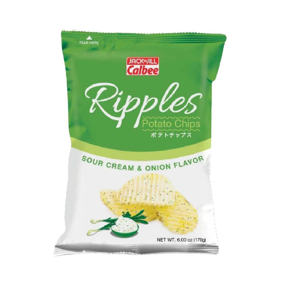 Calbee Ripples Potato Chips Sour Cream & Onion 170g – Happy Hour