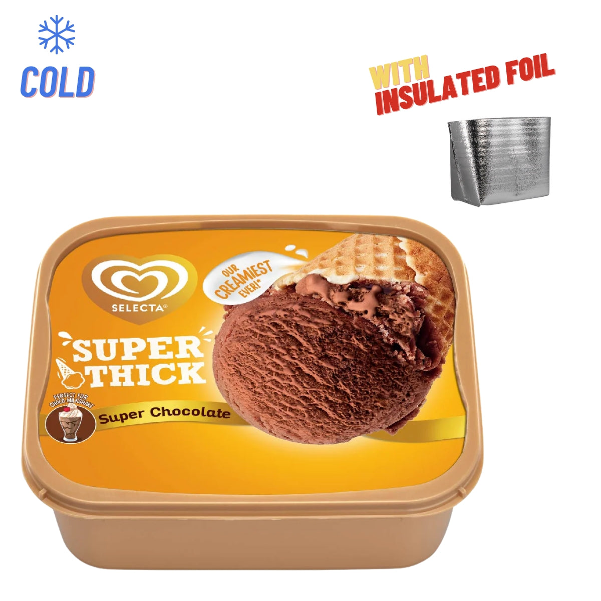 Selecta Super Thick Super Chocolate Ice Cream 1.3L – Happy Hour