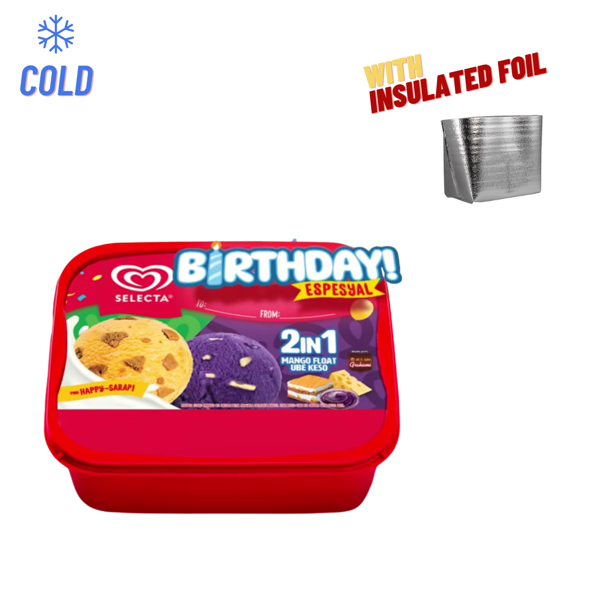 Selecta Birthday Espesyal Mango Float & Ube Keso 1.3L – Happy Hour