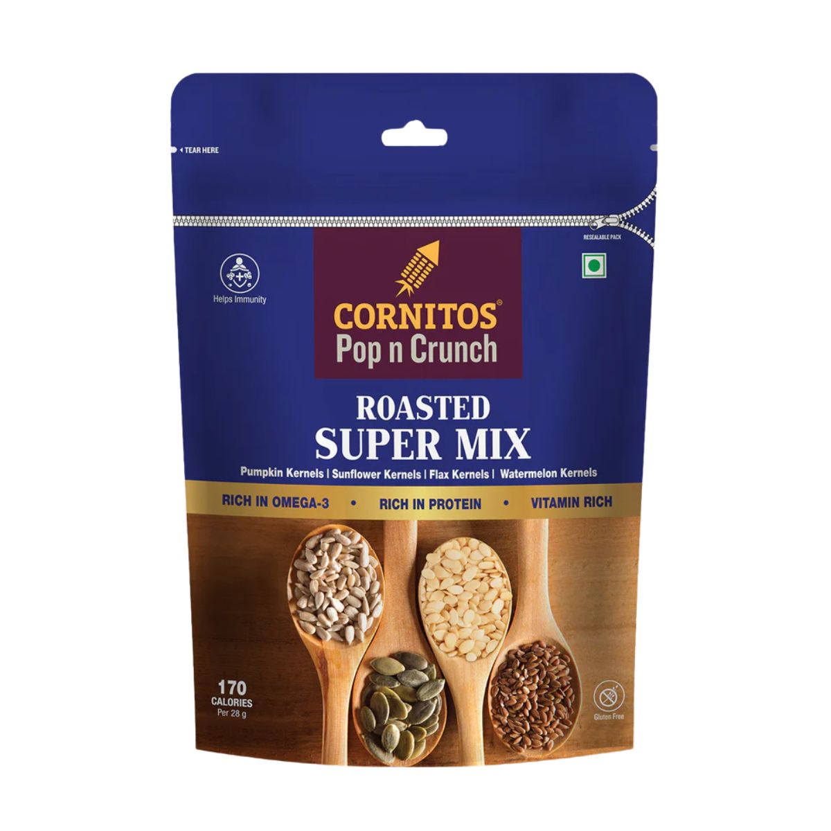 Cornitos Pop n Crunch Roasted Super Seeds 200g – Happy Hour