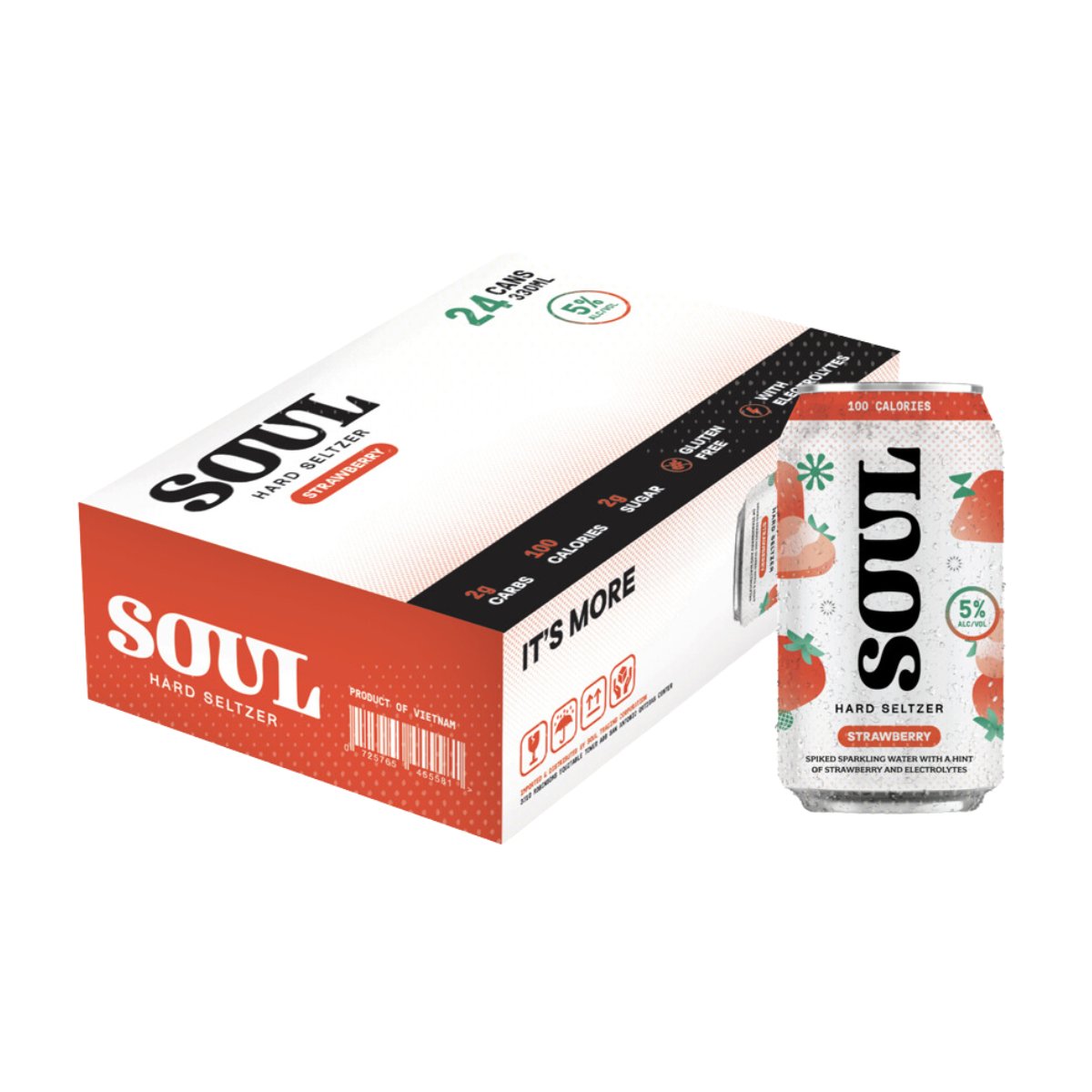 Soul Hard Seltzer Strawberry 330ml| Happyhour.ph| Refreshing Strawberry ...