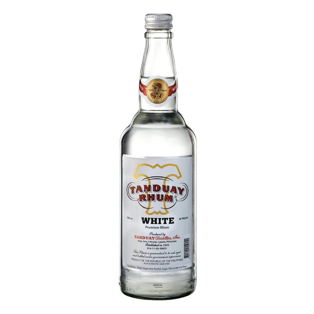 Tanduay Rhum White 750ml| Happyhour.ph| Crisp and Clear Rum for ...